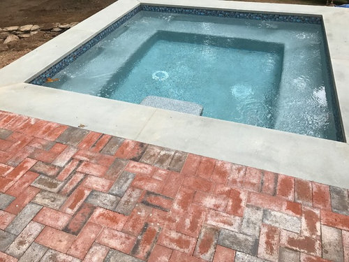 Custom Concrete Spa Set Into Hillside