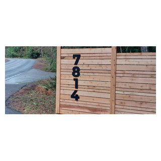 BOLD RETRO house numbers for a modern address sign, Large 8 and 12 inch ...