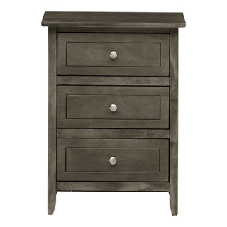 Daniel 3-Drawer Nightstand (25 in. H x 19 in. W x 15 in. D) - Farmhouse ...