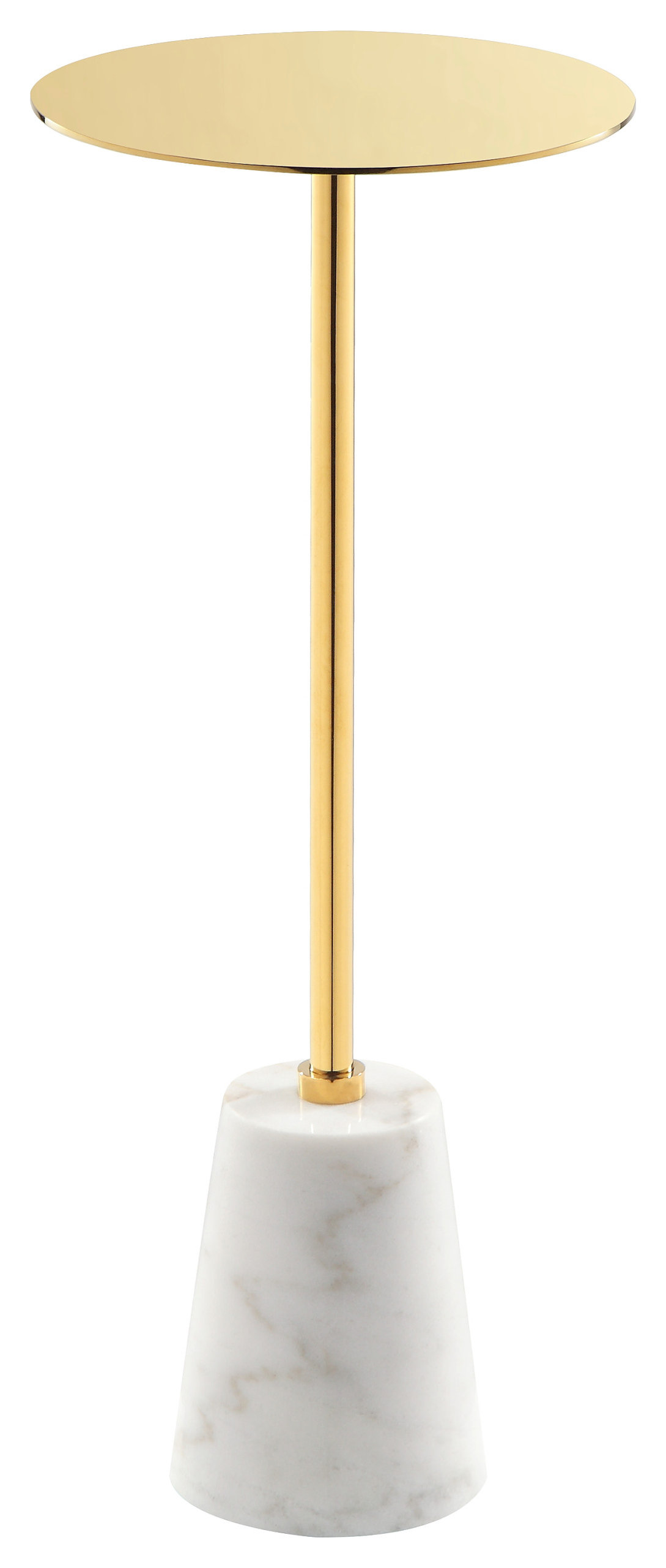 Gold Winston Side Table White - Contemporary - Side Tables And End ...