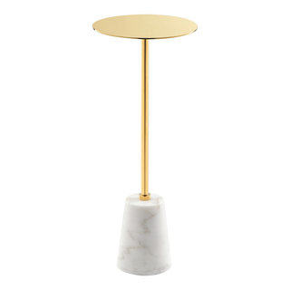 Gold Winston Side Table White - Contemporary - Side Tables And End ...