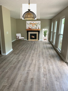 What color LVP with honey oak cabinets?