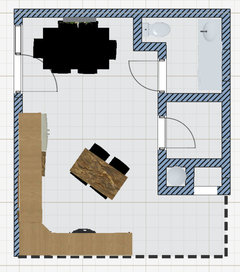 Powder Room off of Kitchen