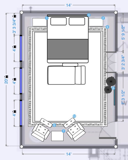 Furnishing 20x14 Master Bedroom