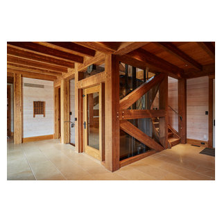 Timber Frame Elevator - Rustic - Staircase - Toronto - by Canadian ...