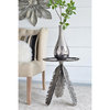 Aluminum Leaf Side Table 17x17x19.5" - Tropical - Side Tables And End ...