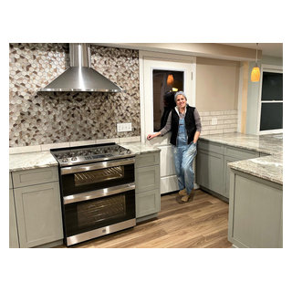 Merrimack, Gray Transitional Kitchen - Transitional - Kitchen - Boston ...