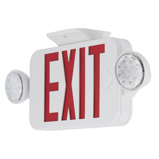 Exit Signs 2 Light Flush Mount, Red Letters - Transitional - Flush ...