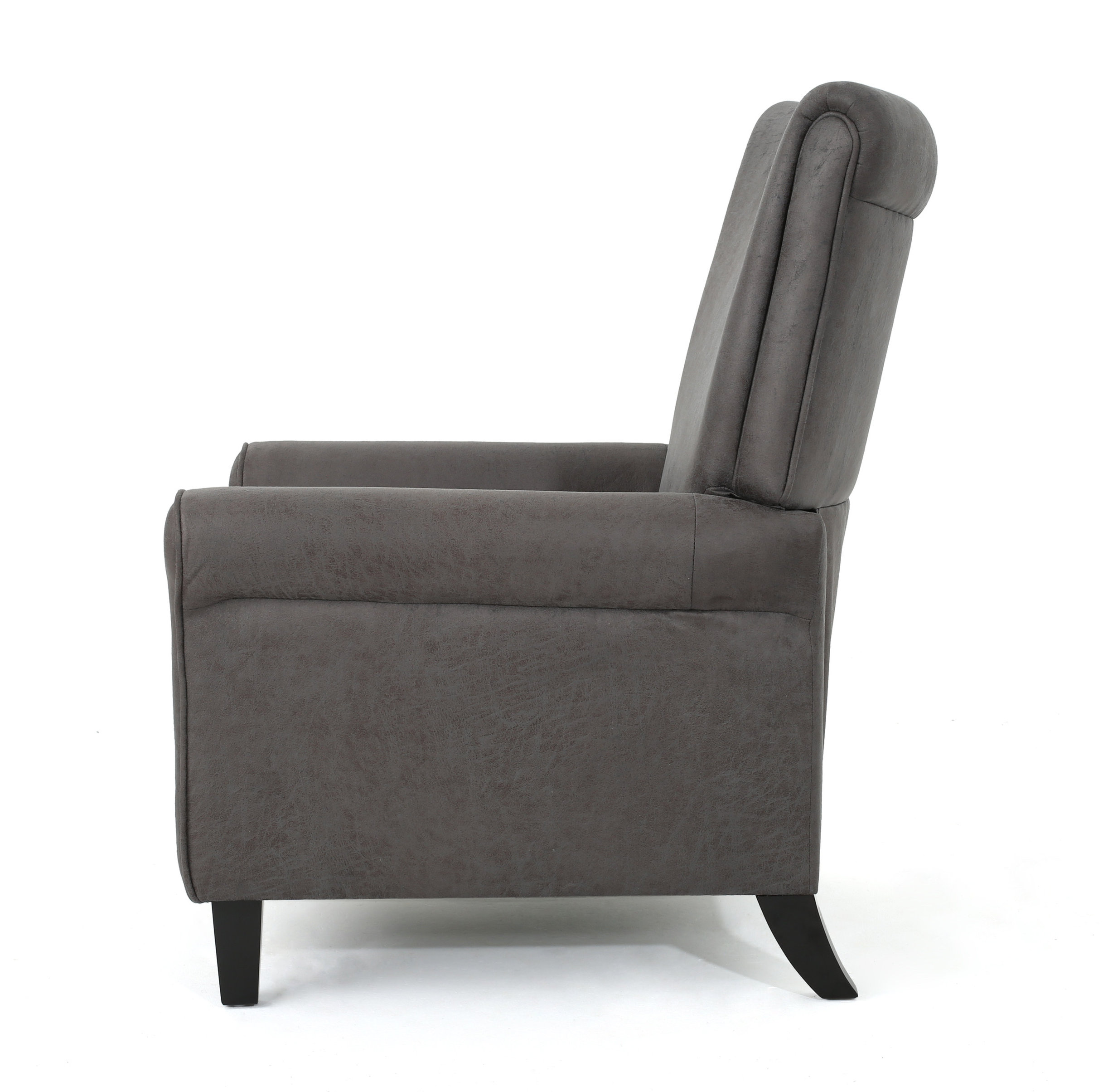 GDF Studio Charlene Traditional Slate Microfiber Recliner Chair ...