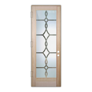 Front Doors - Diamond Beads Frosted Glass Design - 30" x 80 ...