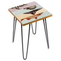 Fins and Tails Under Table, 15", 15" - Beach Style - Side Tables And ...