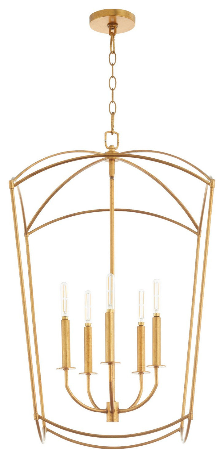 Mantle Transitional Entry, Gold Leaf - Transitional - Pendant Lighting ...
