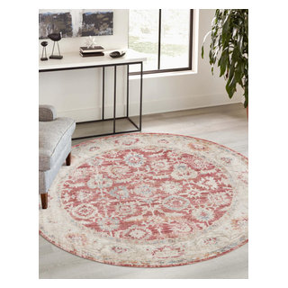 Unique Loom Noble Alexander Area Rug, 5' 1 x 5' 1 Round - Contemporary ...