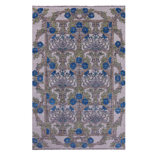 Handmade William Morris Wool Rug 5' 11" X 9' 2" - Q15688, 5' 11" X 9' 2 ...