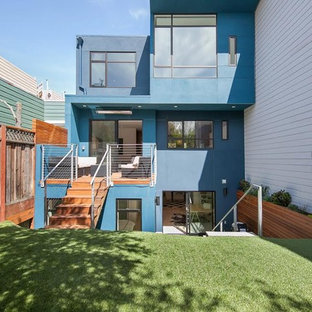 75 Beautiful Modern Blue Exterior Home Pictures & Ideas | Houzz