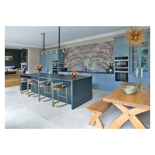 Sevenoaks Classic Painted Shaker Kitchen with statement marble ...