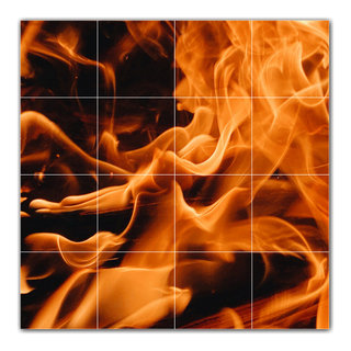 Fire Ceramic Tile Wall Mural HZ500605, 17" Wide x 17" High ...