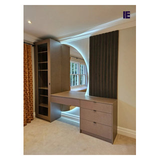 Elegant Dressing Table Set with Moon-shaped Mirror and LED in London ...