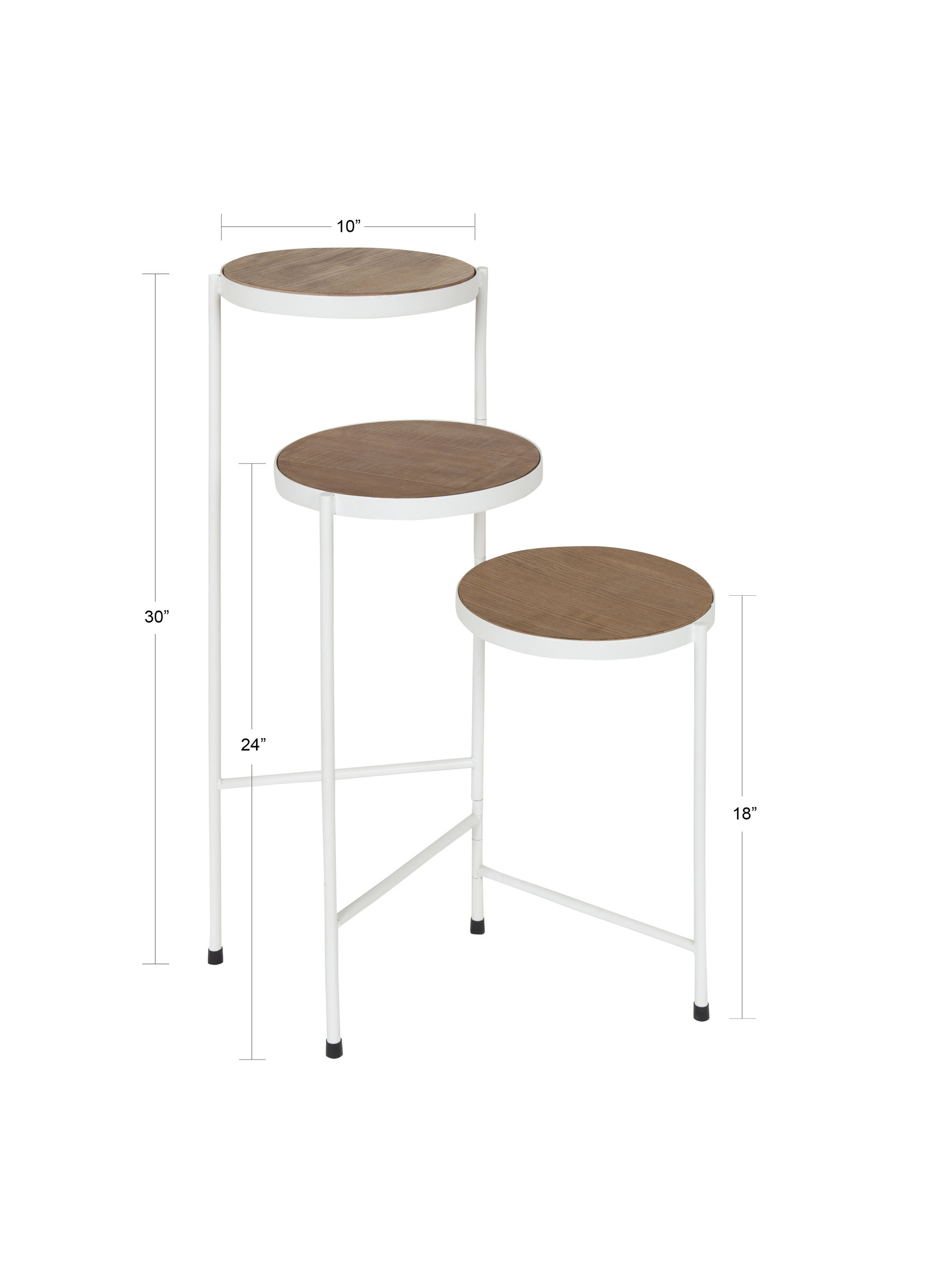 Fields Tri-Level Metal and Wood Plant Stand - Transitional - Plant ...