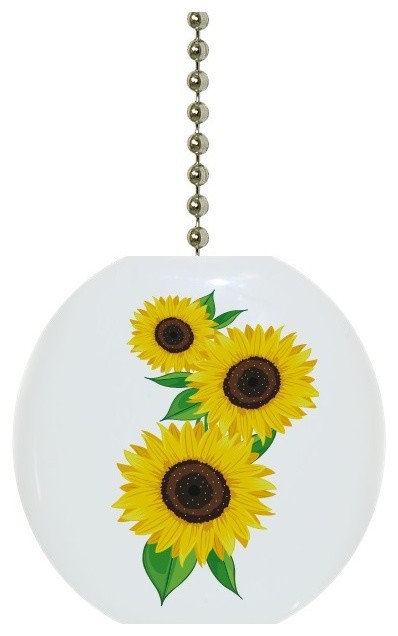 Pretty Sunflowers Ceiling Fan Pull - Farmhouse - Ceiling Fan ...