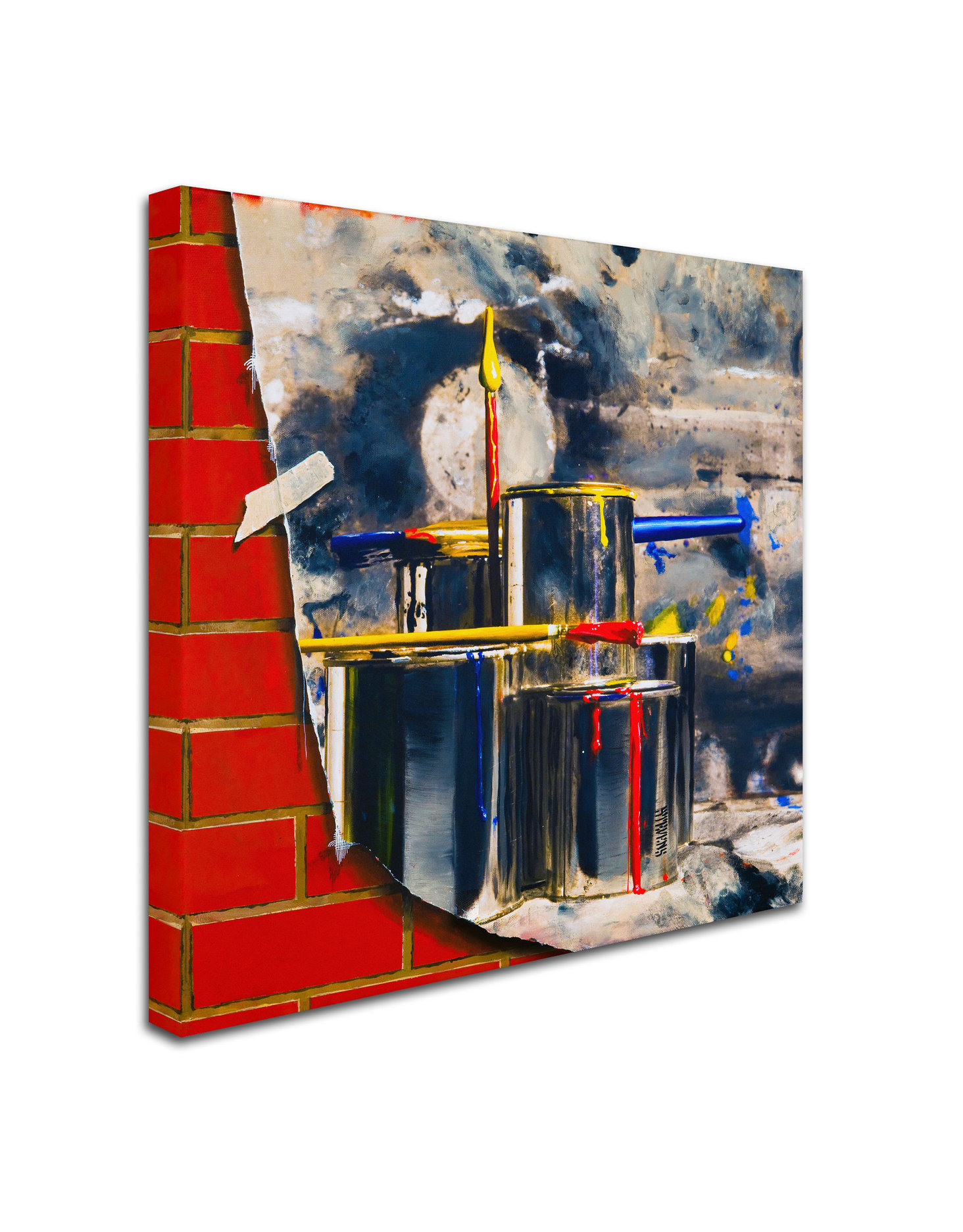 'Primary Colors 02' Canvas Art by Roderick Stevens, 18" x 18 ...