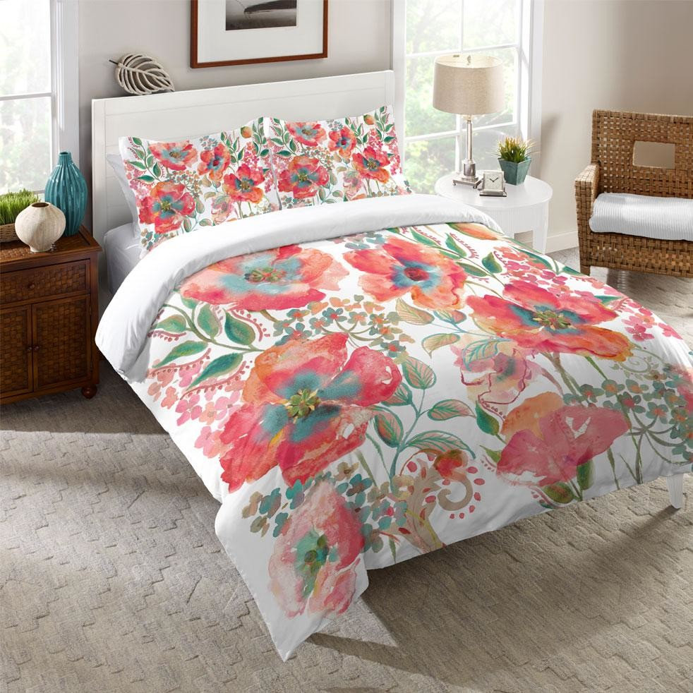 Laural Home Bohemian Poppies Comforter Sham, Standard - Contemporary ...