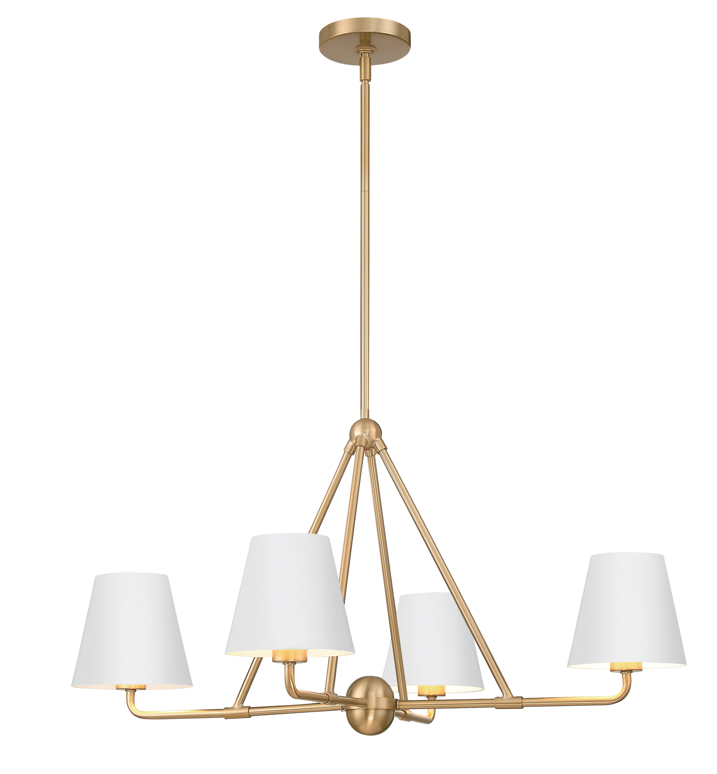 Crystorama Xavier 4 Light Vibrant Gold + Blue Chandelier - Transitional ...