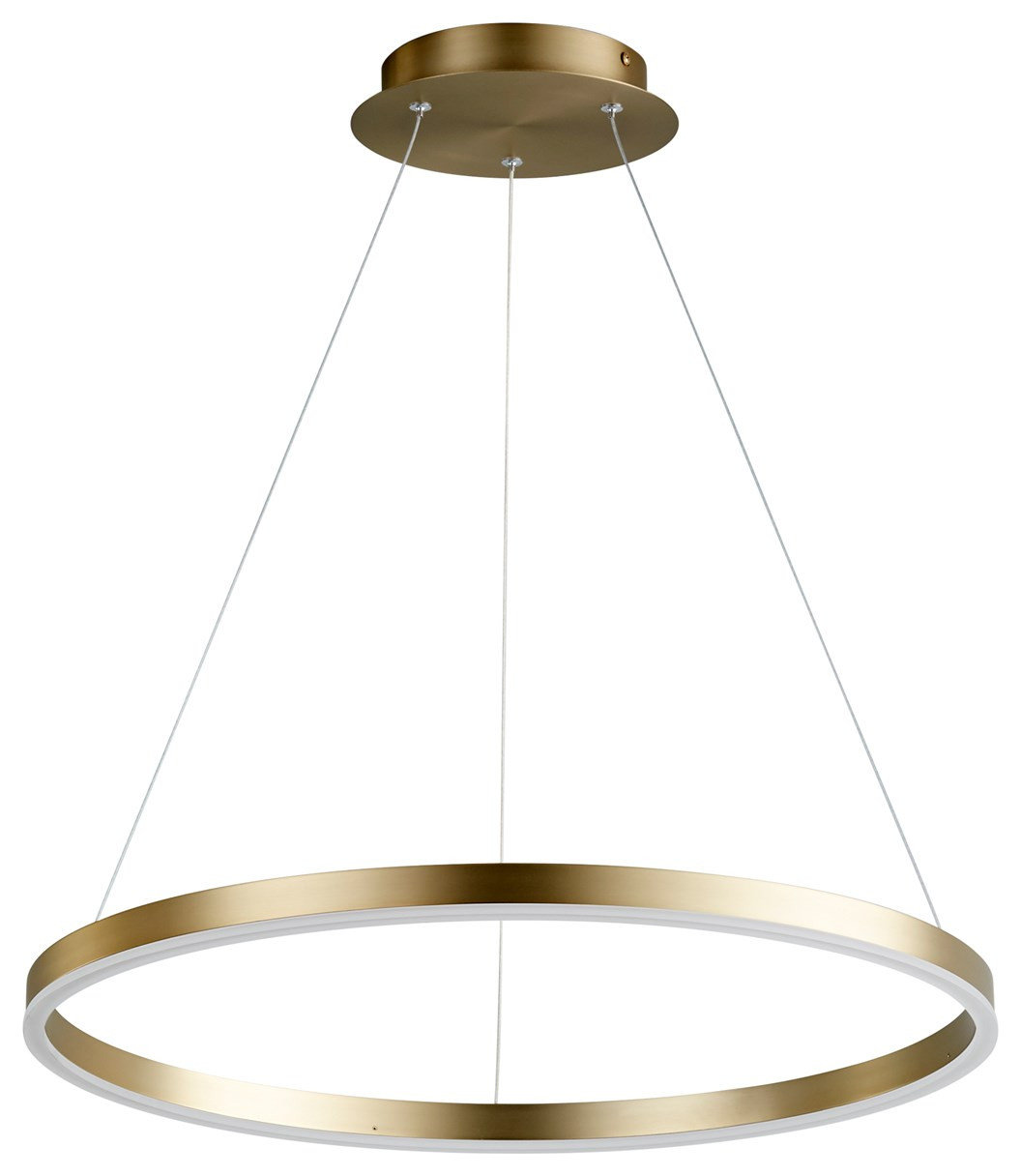 Oxygen Circulo 1-Light LED Pendant Aged Brass - Modern - Pendant ...
