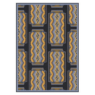 Any Day Matinee Rug, Deco Ticket, 3'10"x5'4" - Contemporary - Area Rugs ...