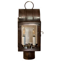 Concord Post Lantern, Clear Glass, Solid Copper Post Lamp, Handmade in ...