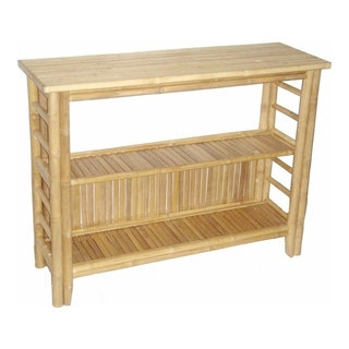 Fancy Console Table With Shelves, 45.5"W X 15" D X 34" H - Tropical ...