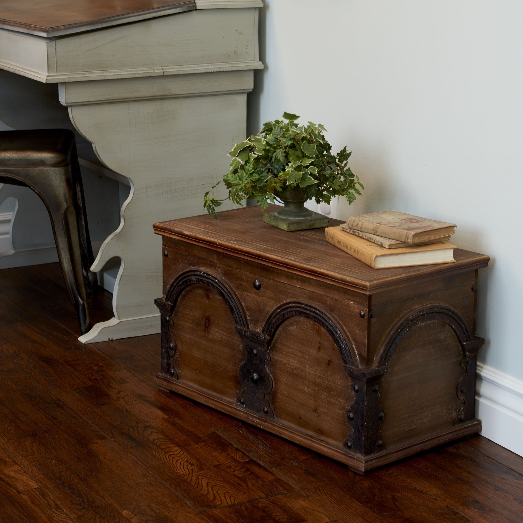 Large Wooden Arch Storage Trunk - Industrial - Decorative Trunks - by ...