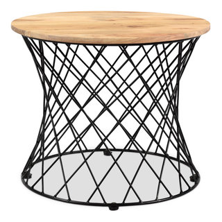 Roost End table in Solid Wood and Iron - Industrial - Side Tables And ...