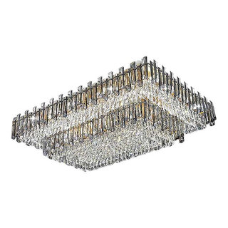 Acciano | Modern Rectangular Crystal LED Chandelier, L39.4xw27.5xh12.9 ...
