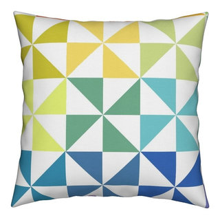 Bright Colors Rainbow Spectrum Baby Pinwheel Throw Pillow ...