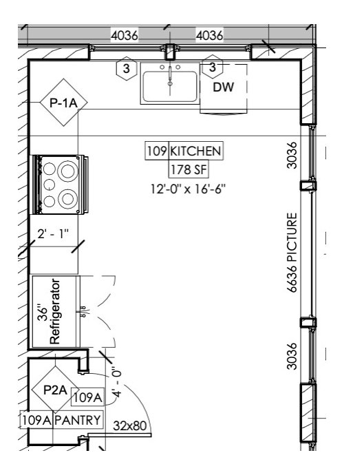 How should I lay out my kitchen in a new home.