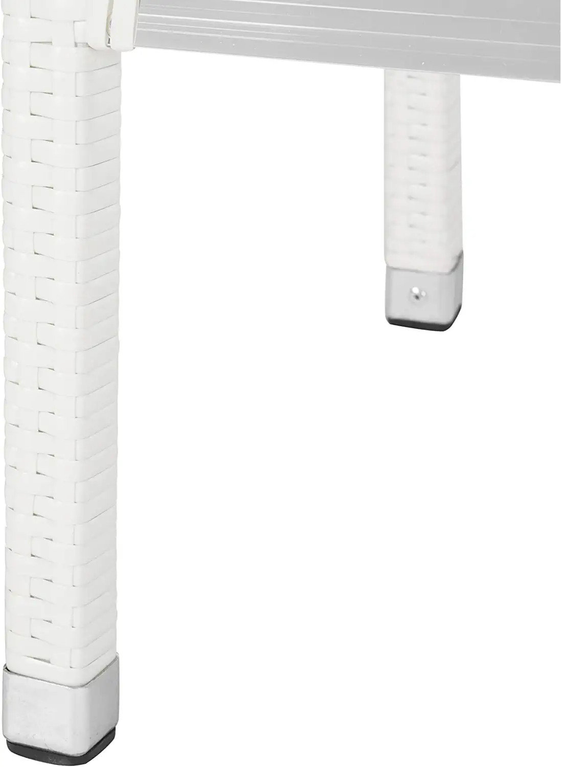 Transitional PE Wicker Patio Bar Stool Featuring Aluminum Frame ...