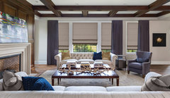 window treatment for three side-by-side windows