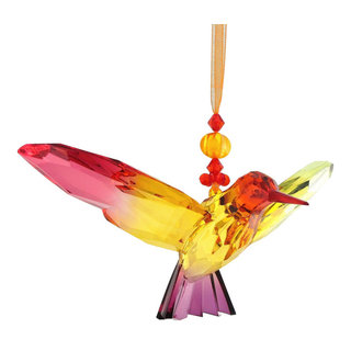 Five Tone Acrylic Hanging Hummingbird Ornament - Tropical - Garden ...