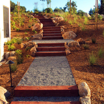 Railroad Tie Stair - Photos & Ideas | Houzz