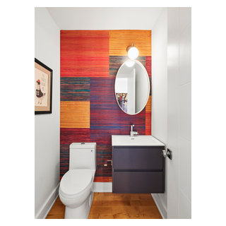Etobicoke Mid-Century Modern House - Midcentury - Powder Room - Toronto ...