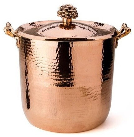 Copper Stock Pot, Tin Lining, With Lid - Traditional - Stockpots - by ...