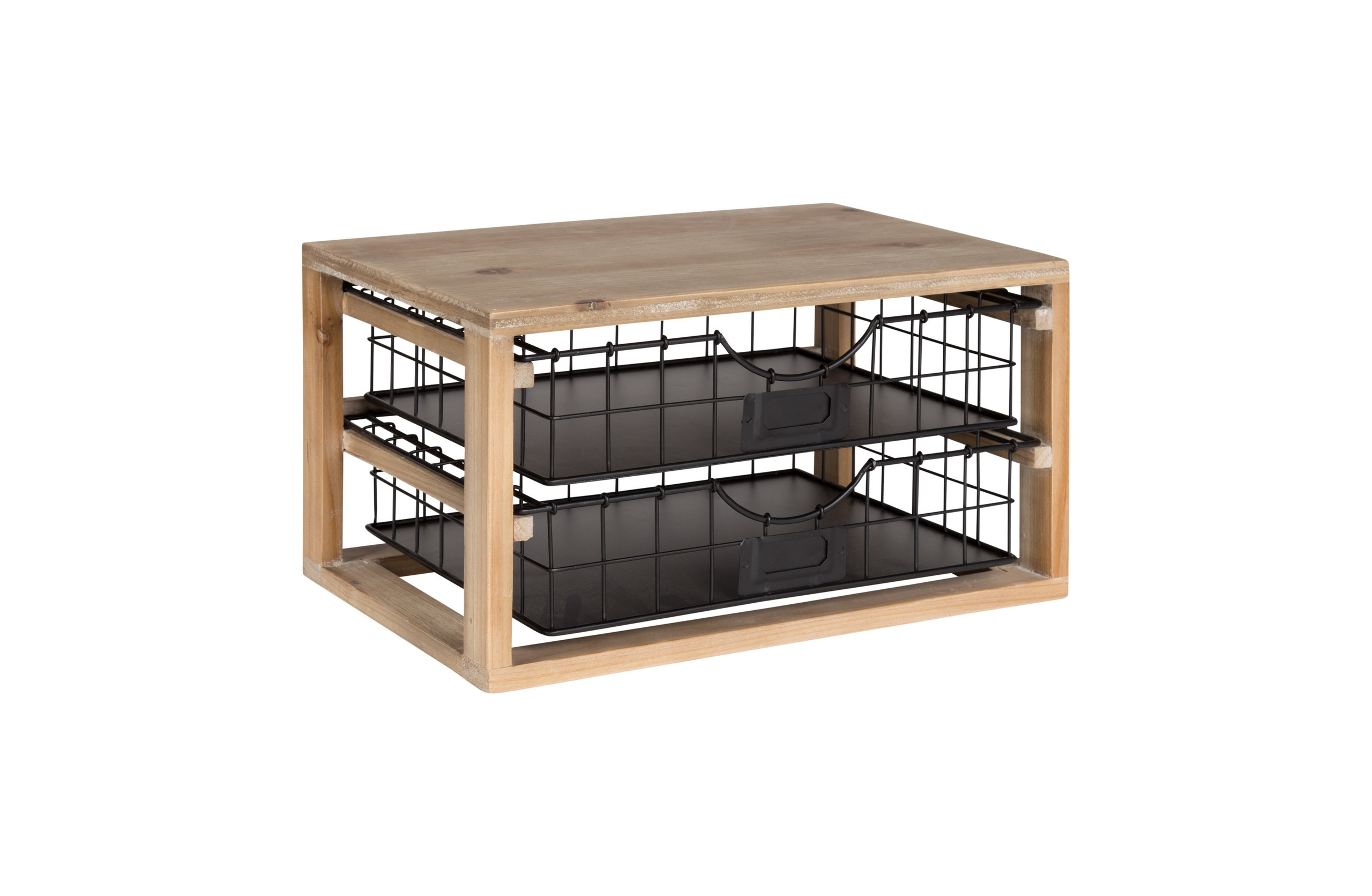 Kate and Laurel Tanner Wood and Metal Desktop Drawers Letter Tray ...