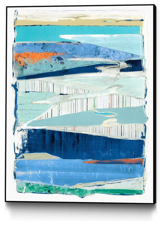 "Collage IV" Art block Framed Canvas, 22"x28" - Contemporary - Prints ...