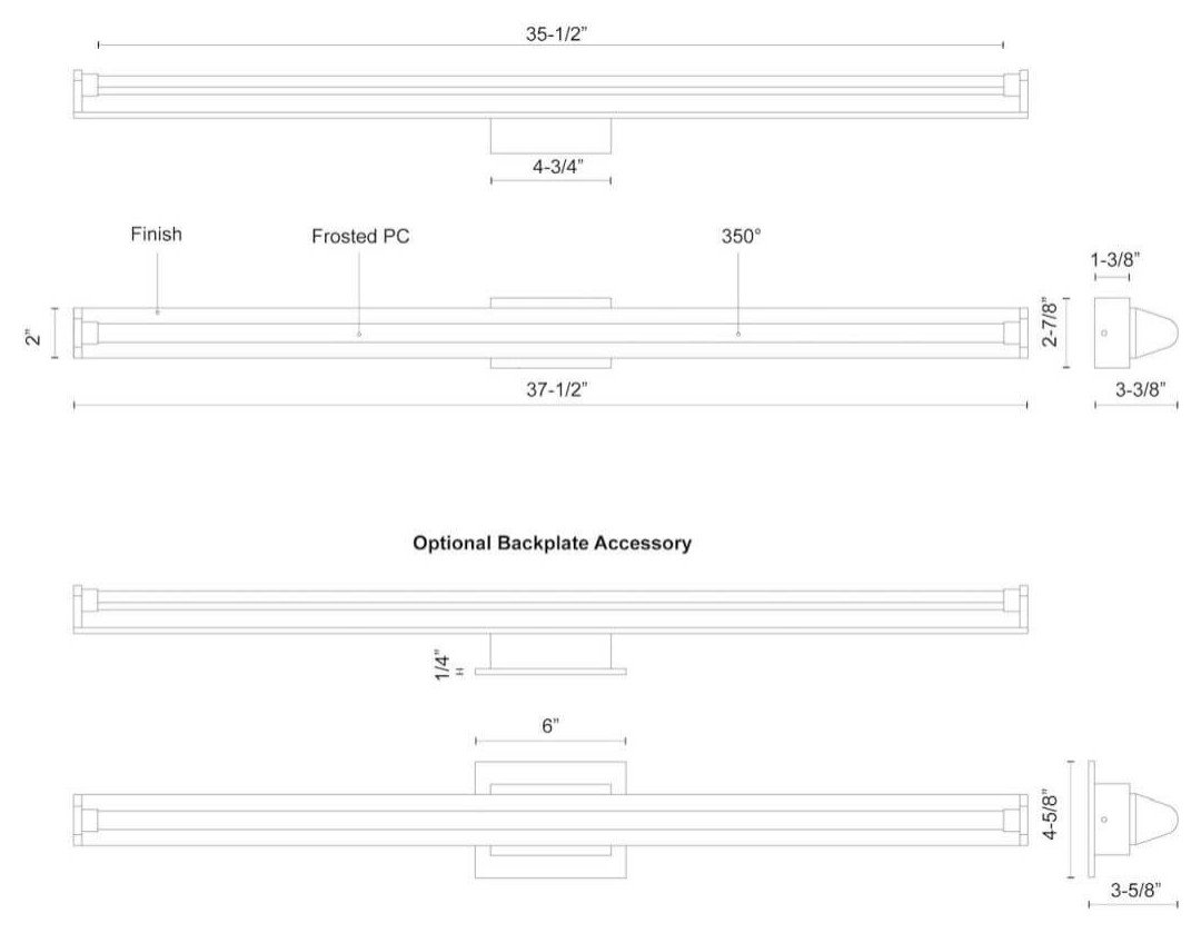 Kuzco Lighting Plymouth LED Bath Vanity Light, 38.00 - Modern ...