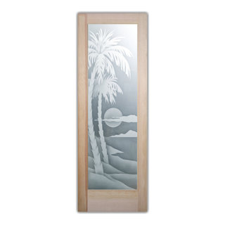 Front Door - Palm Sunset - Fiberglass Smooth - 30" x 80" - Book/Slab ...