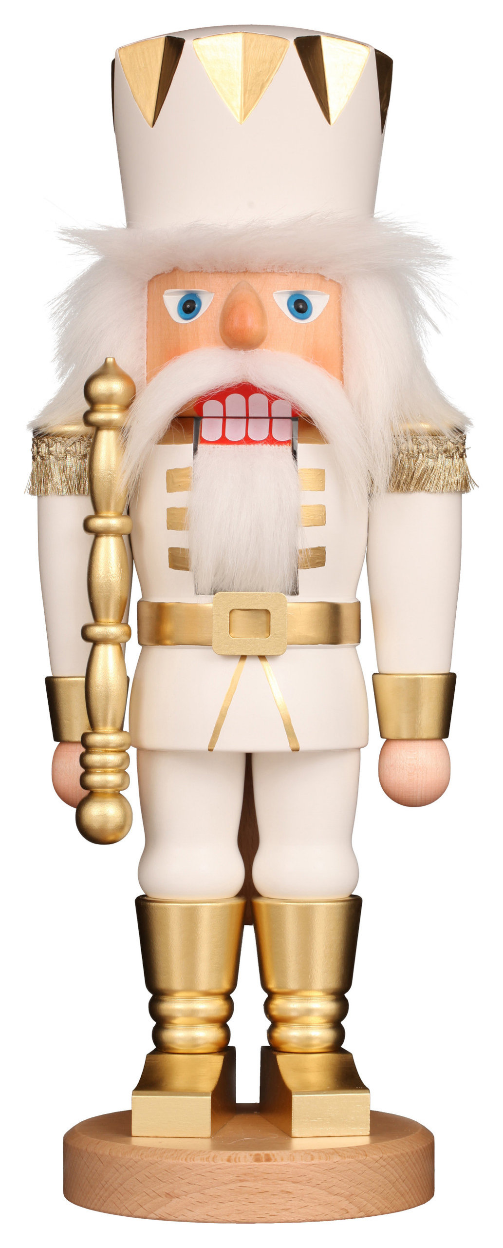 Christian Ulbricht Nutcracker, White and Gold King - Traditional ...