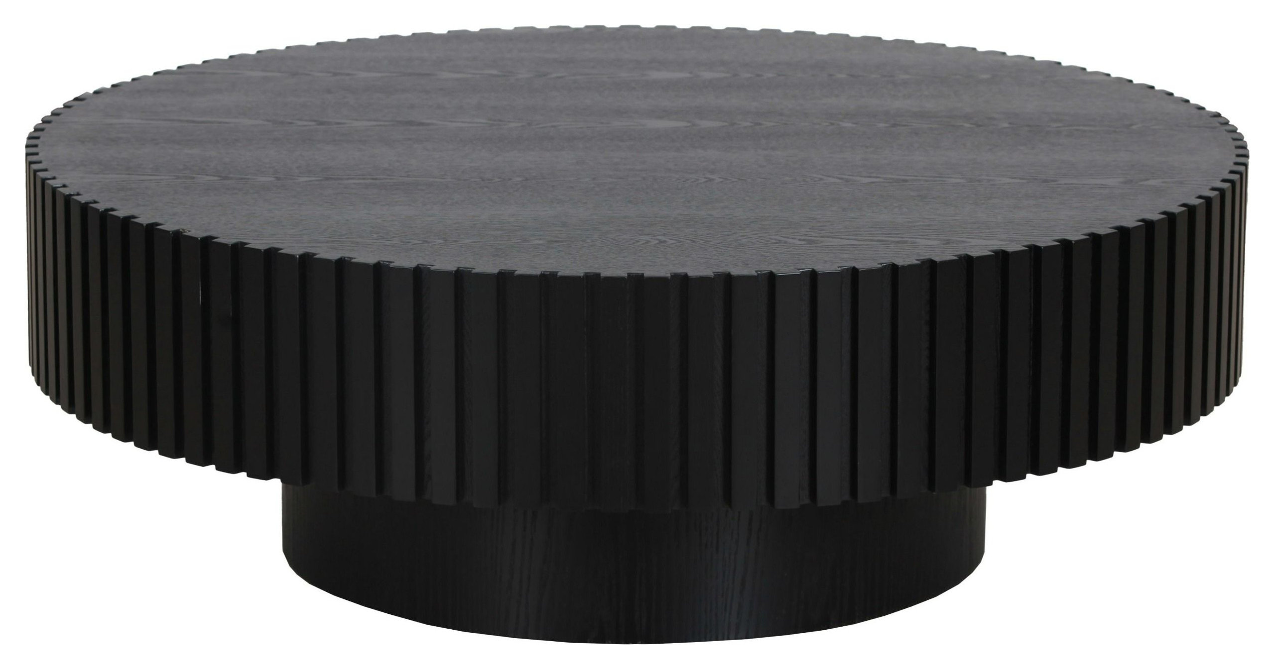 Modrest Pierre Modern Black Ash Large Round Coffee Table - Transitional ...