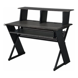 Multipurpose Desk, Large Top With Raised Shelf & Cable Management ...