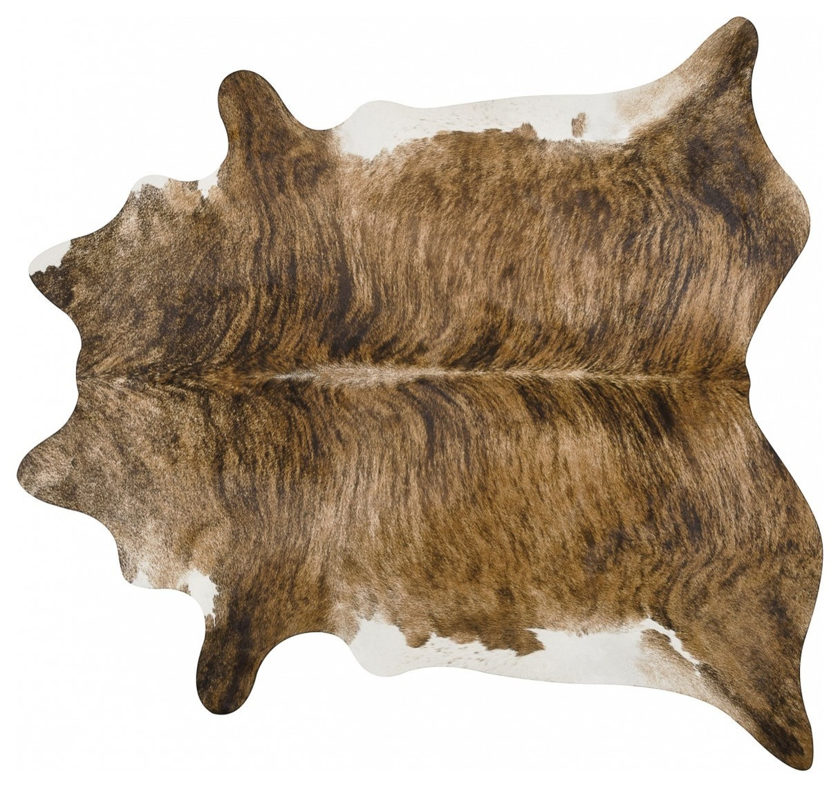 Pergamino Brindle White Belly Cowhide Rug, Large - Contemporary ...